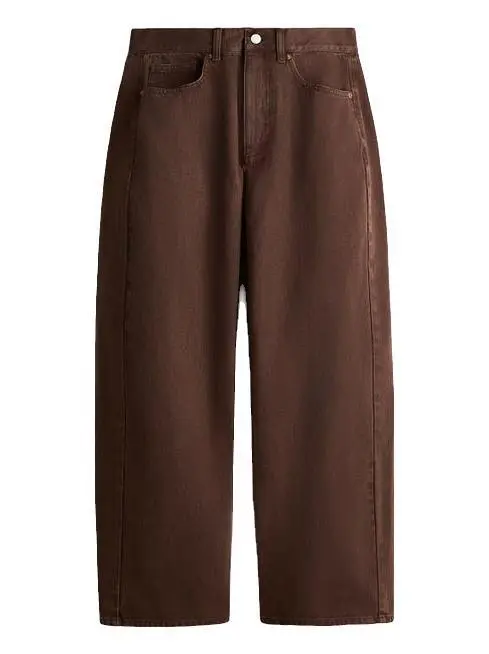 H&m Barrel Regular Waist Jeans - Brown
