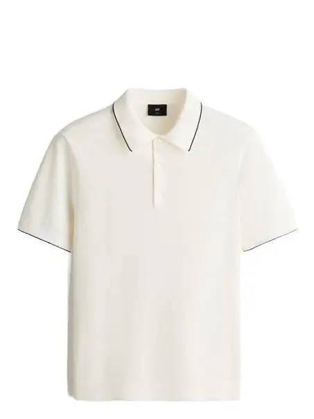 H&m Slim Fit Polo Shirt - White