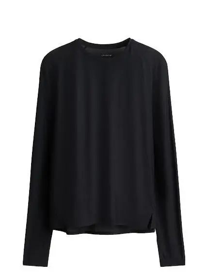 H&m Performance Long Sleeve Top With Thumbholes - Black