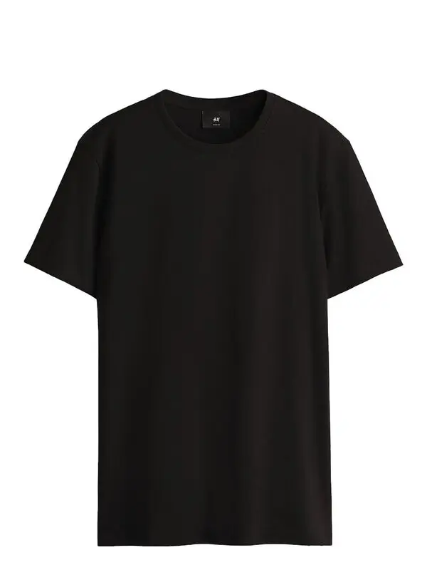 H&m Slim Fit Pima Cotton T-shirt - Black