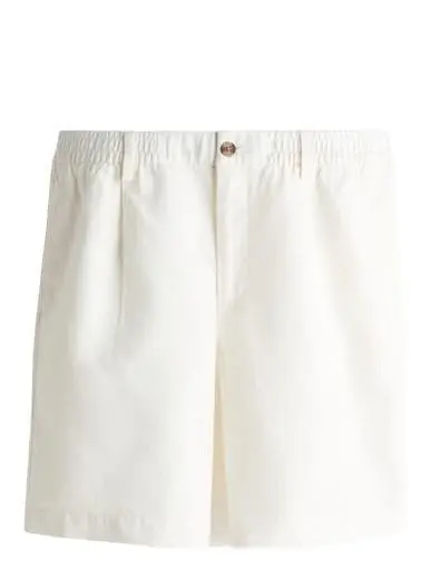 H&m Relaxed Fit Linen-blend Shorts - White