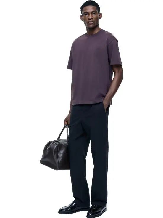 H&m Regular-fit Linen-blend Pants - Black