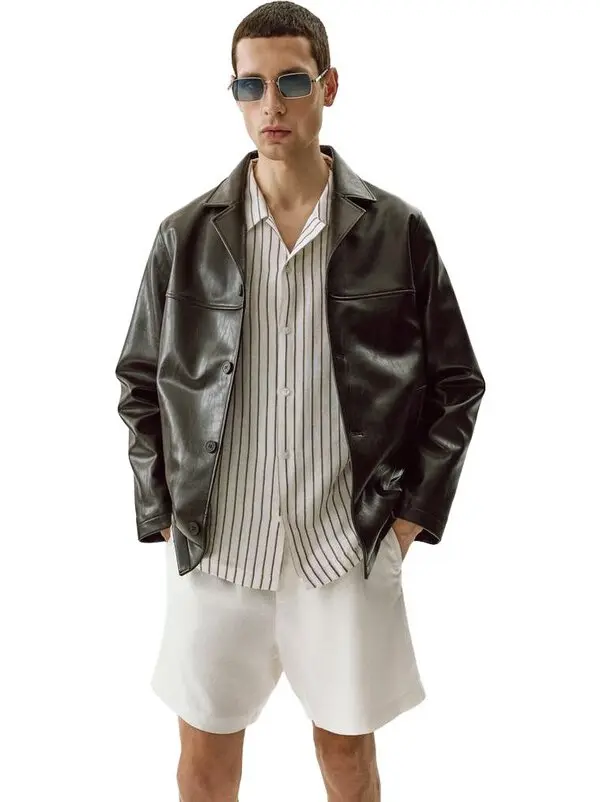 H&m Relaxed-fit Linen-blend Shorts With Drawstring Waist - White