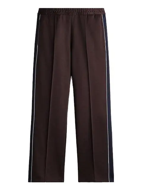 H&m Relaxed Fit Track Pants - Brown/stripes