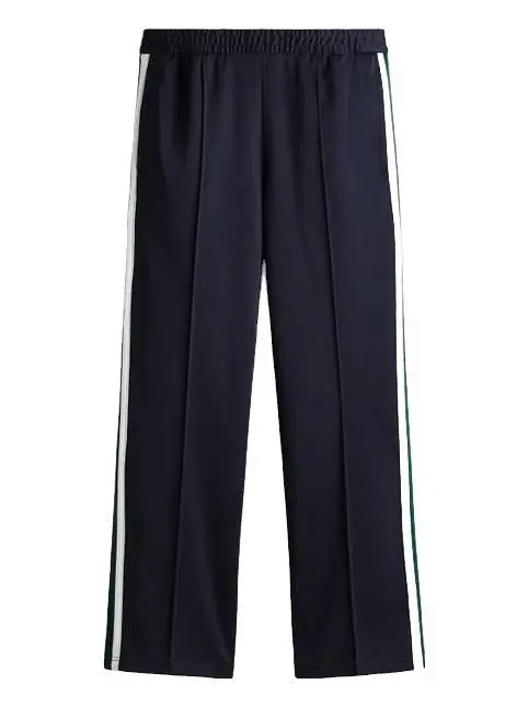 H&m Relaxed Fit Track Pants - Navy Blue/stripes