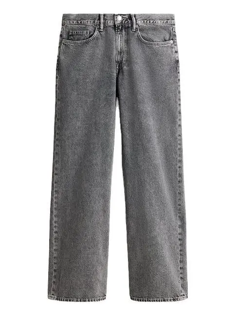 H&m Relaxed Fit Straight Leg Jeans - Denim Gray