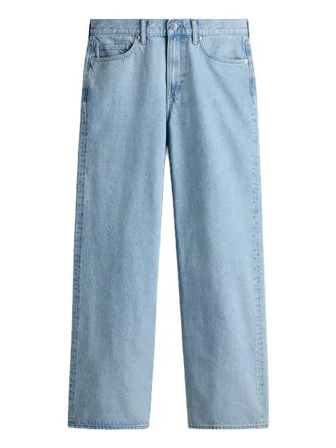 H&m Relaxed Fit Straight Leg Jeans - Light Denim Blue