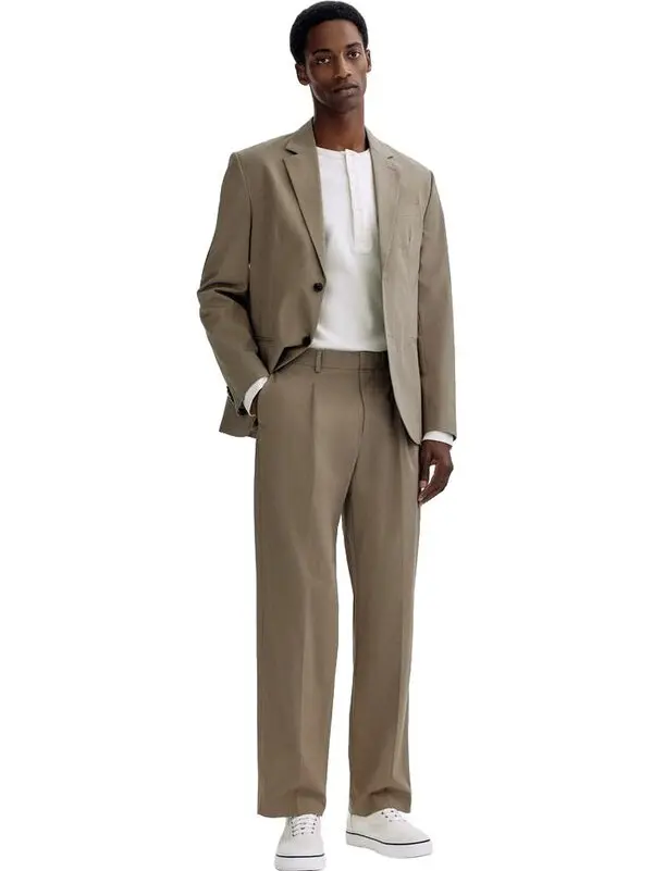 H&m Regular-fit Suit Pants - Khaki Green