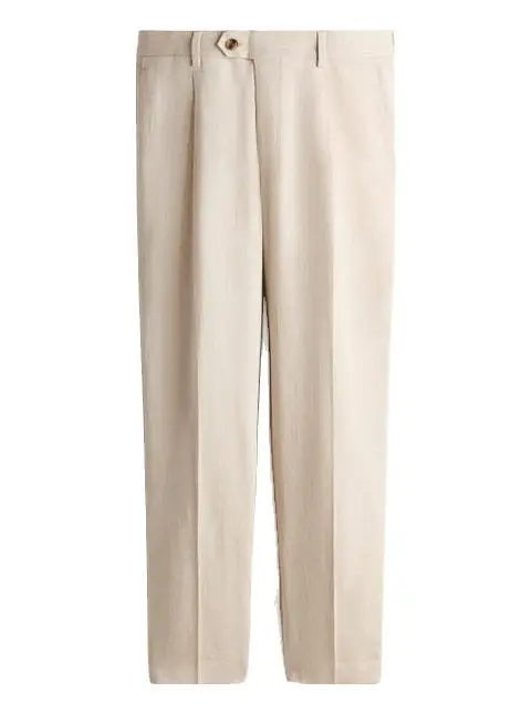 H&m Tailored Linen-blend Trousers - Beige