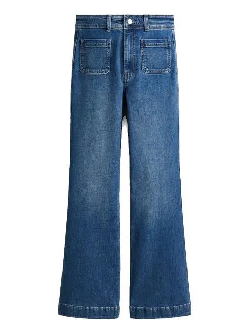 H&m Flared High Jeans - Denim Blue