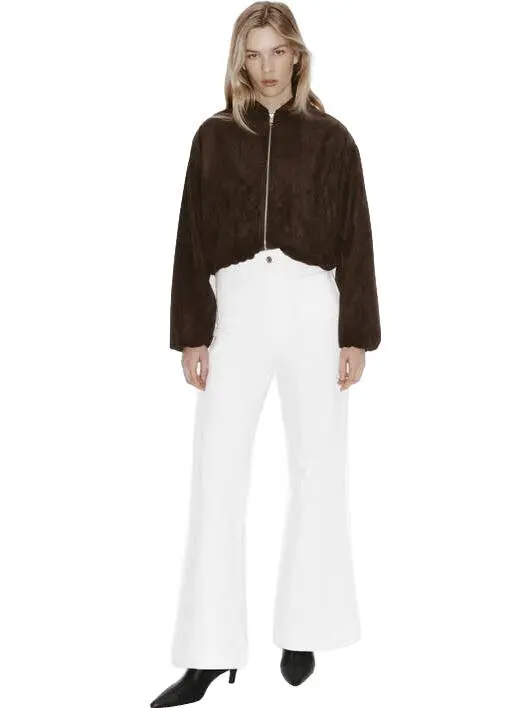 H&m Flared High Rise Jeans - White