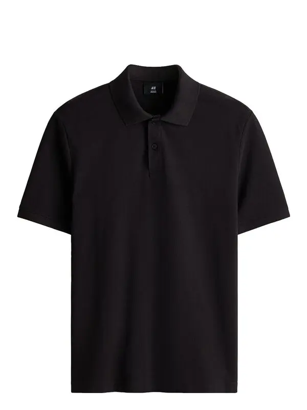 H&m Regular Fit Polo Shirt - Black