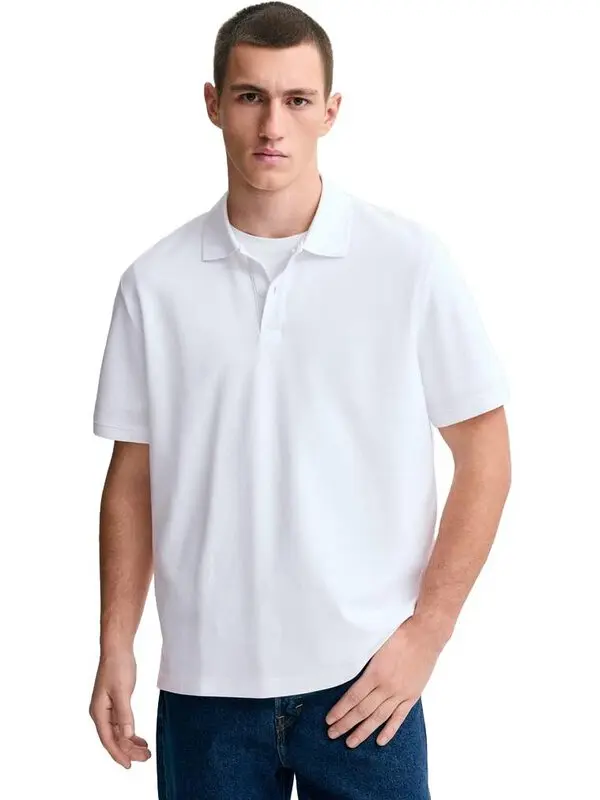 H&m Regular Fit Polo Shirt - White
