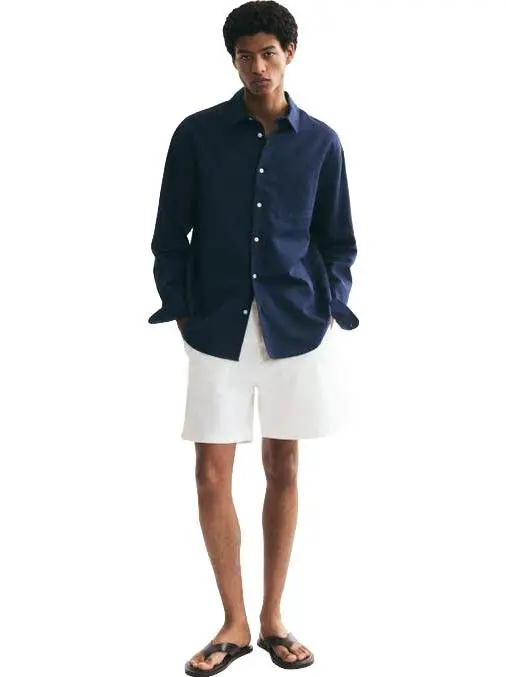 H&M Regular Fit Cotton Chino Shorts - Cream
