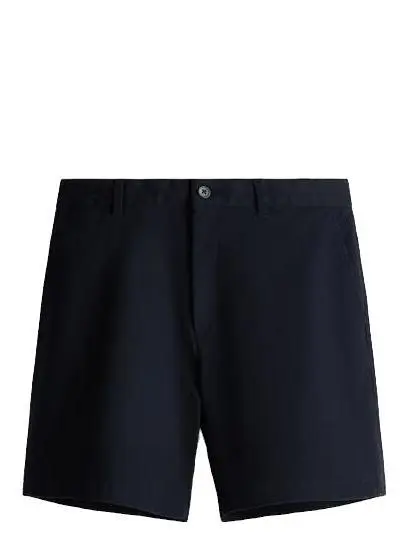 H&m Regular Fit Cotton Chino Shorts - Navy Blue