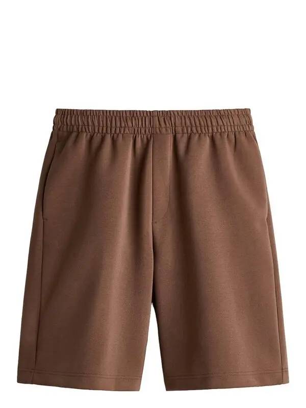 H&m Relaxed Fit Interlock Knee-length Shorts - Brown