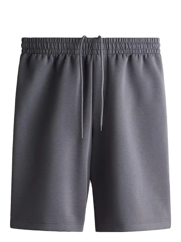 H&m Relaxed Fit Interlock Knee-length Shorts - Dark Gray