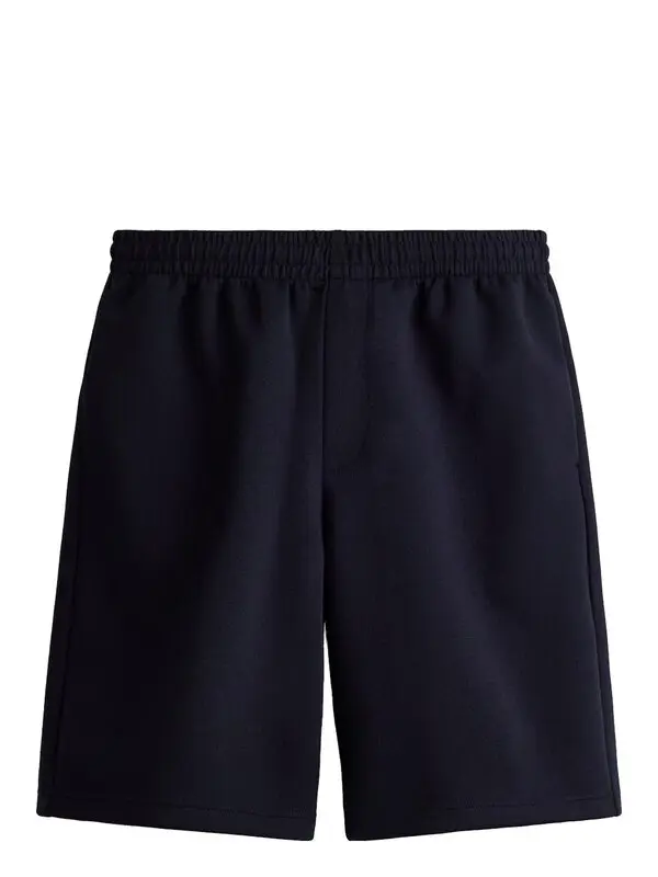 H&m Relaxed Fit Interlock Knee-length Shorts - Navy Blue