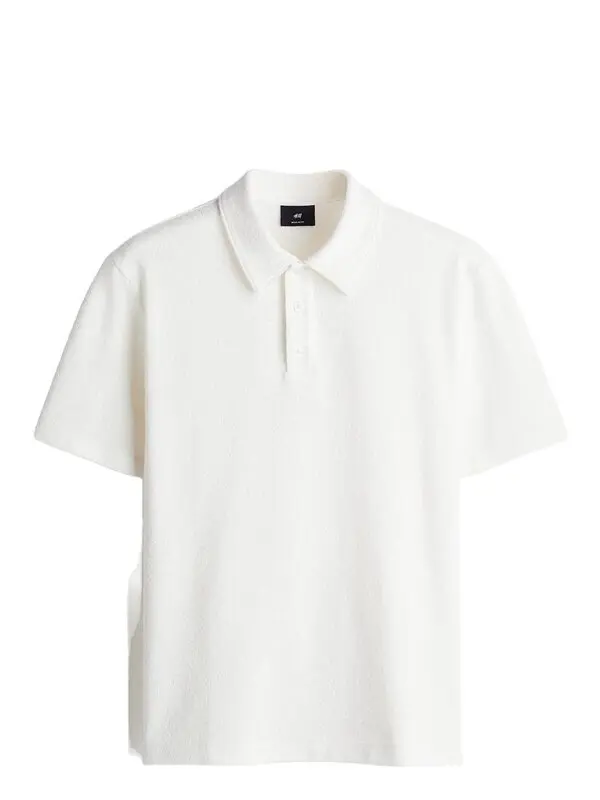 H&m Regular Fit Polo Shirt - White