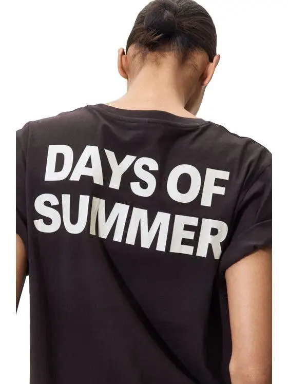 H&m Printed Cotton Jersey T-shirt - Dark Brown/the Vacation Edit