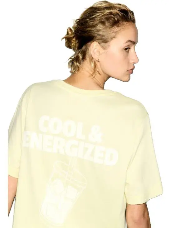 H&m Printed Cotton Jersey T-shirt - Light Yellow/energized