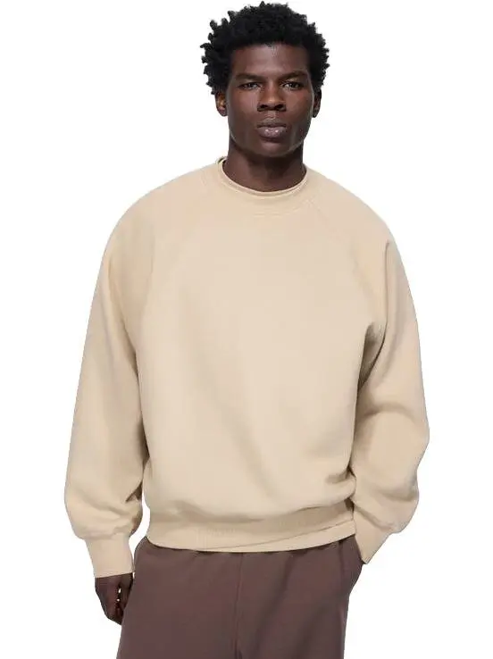 H&M Oversized Fit Sweatshirt With Raglan Sleeves - Beige