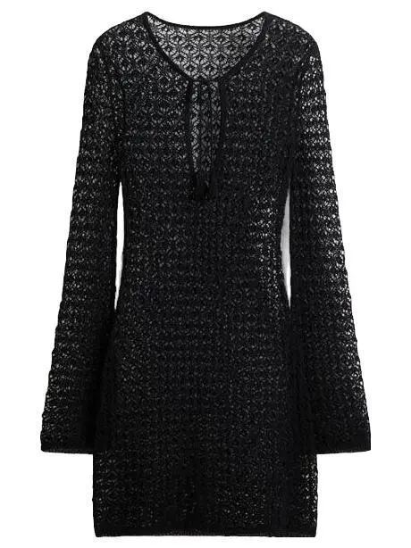H&m Crochet-look Beach Mini Dress - Black