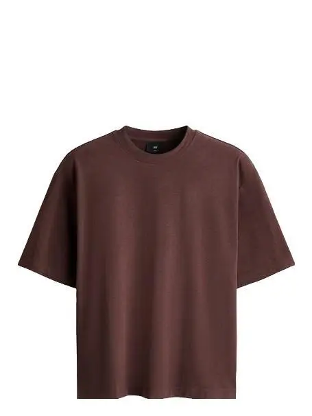 H&m Loose Fit Boxy-style T-shirt - Dark Brown