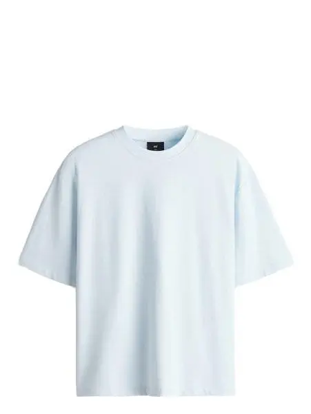 H&m Loose Fit Boxy-style T-shirt - Light Blue