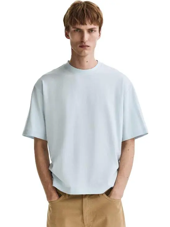 H&m Loose Fit Boxy-style T-shirt - Light Blue
