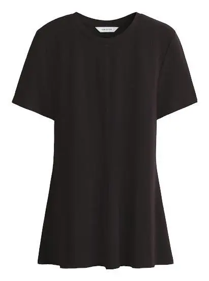 H&m Interlock Peplum Top - Black