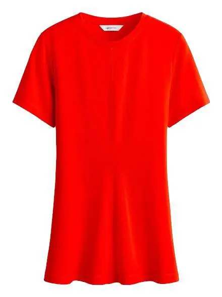 H&m Interlock Peplum Top - Bright Red