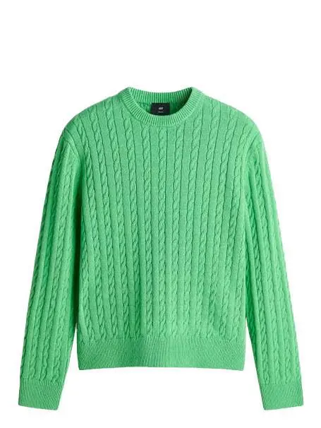 H&m Regular-fit Cable-knit Sweater - Green