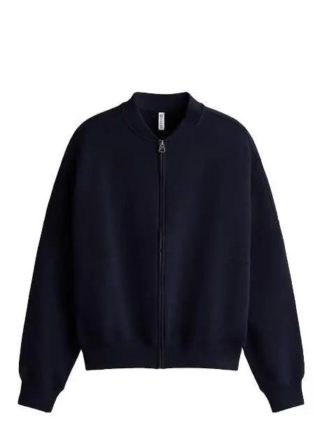 H&m Oversized Bomber Jacket - Navy Blue
