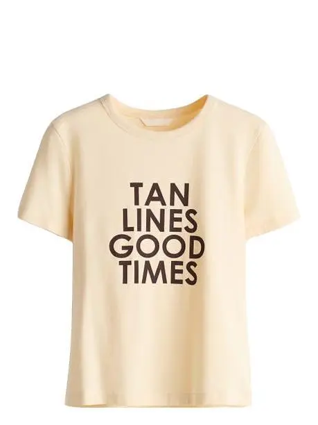 H&m Printed Viscose-blend T-shirt - Butter Yellow/tan Lines
