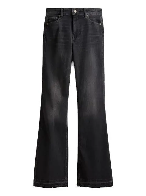 H&m Flared High Rise Jeans - Dark Gray