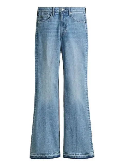 H&m Flared High Rise Jeans - Denim Blue