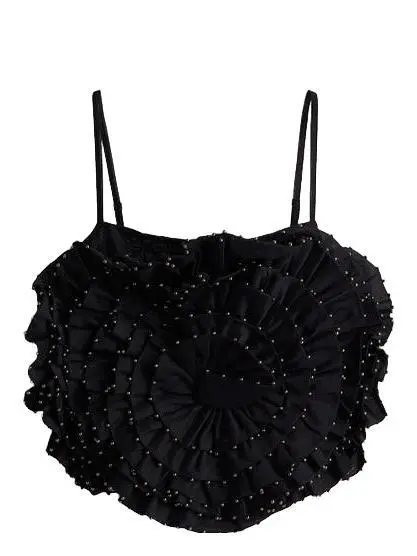 H&m Embellished Strappy Top - Black