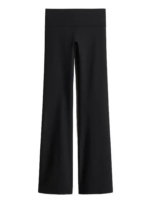 H&m Low Waist Flared Sports Leggings - Black