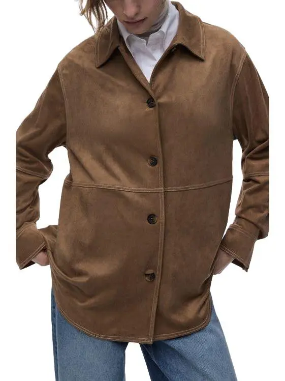 H&m Loose-fit Heavy Jersey Shirt - Brown