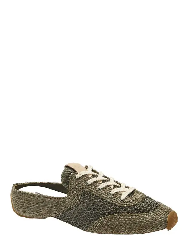 Rag & Bone Retro Runner Slim Ultra Mule - Loden Raffia