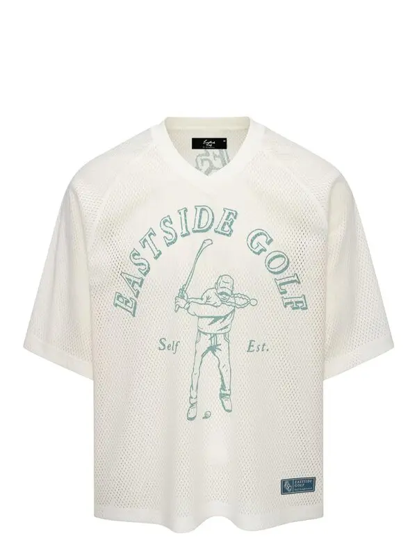 EASTSIDE GOLF Mesh V-neck Field Jersey - Bright White