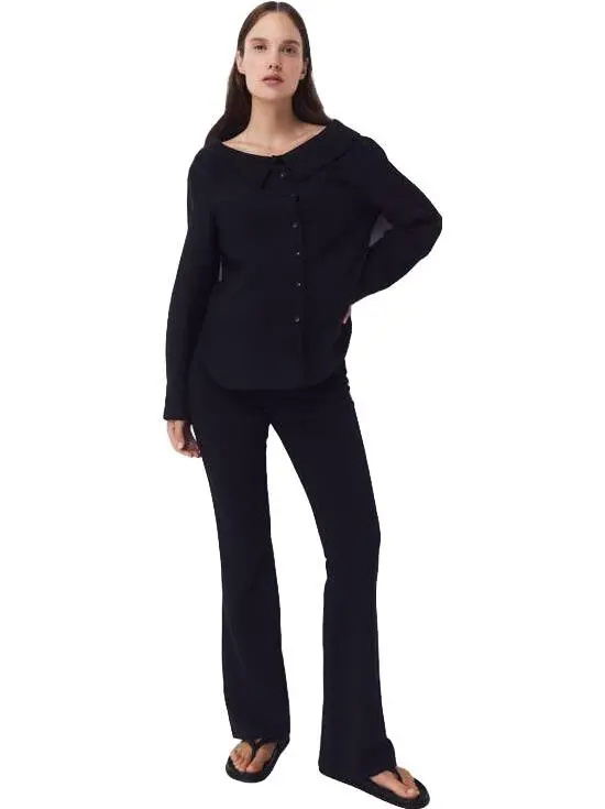 H&m Mama Flared Ponte Di Roma Leggings - Black