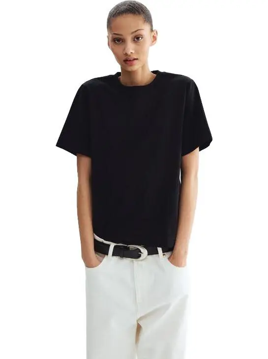 H&m Pima Cotton Loose-fit T-shirt - Black