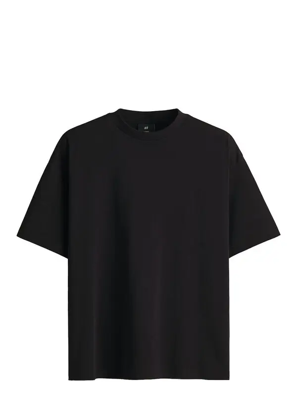 H&m Oversized Fit Cotton T-shirt - Black