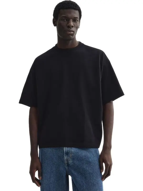 H&M Oversized Cotton T-shirt - Black