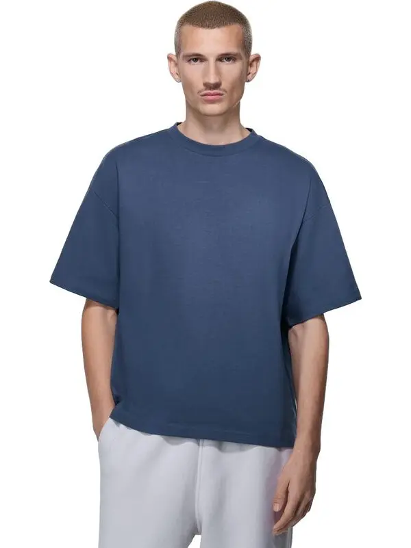 H&m Oversized Fit Cotton T-shirt - Blue