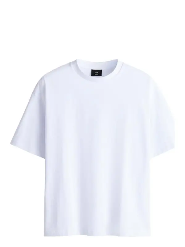H&m Oversized Fit Cotton T-shirt - White