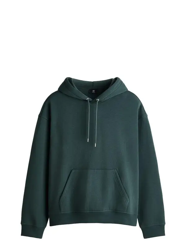 H&m Relaxed Fit Cotton Blend Hoodie - Dark Teal