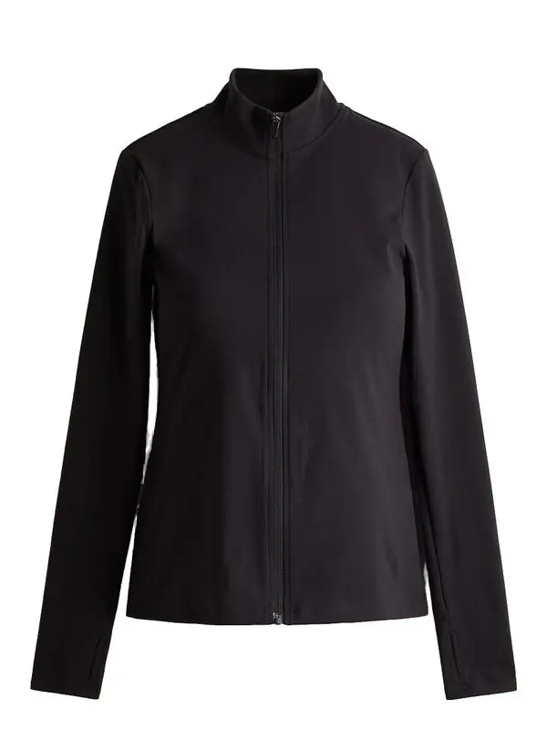 H&m Mama Zip-through Sports Jacket - Black